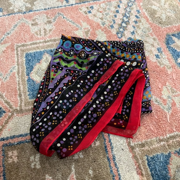 Vintage | Accessories | Vintage 7s Silk Hair Scarf | Poshmark